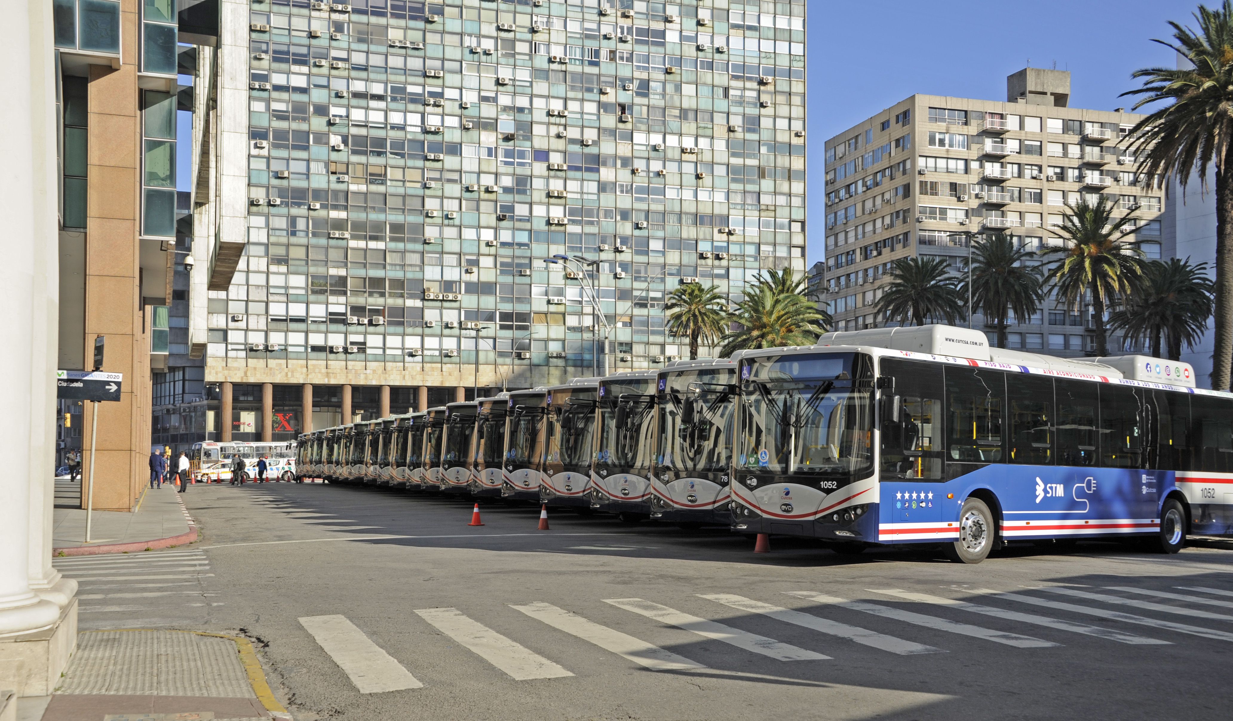 Entregan ómnibus eléctricos de BYD para CUTCSA en Uruguay